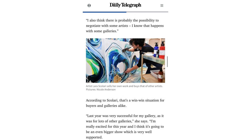 THE DAILY TELEGRAPH INTERVIEW WITH LARA SCOLARI