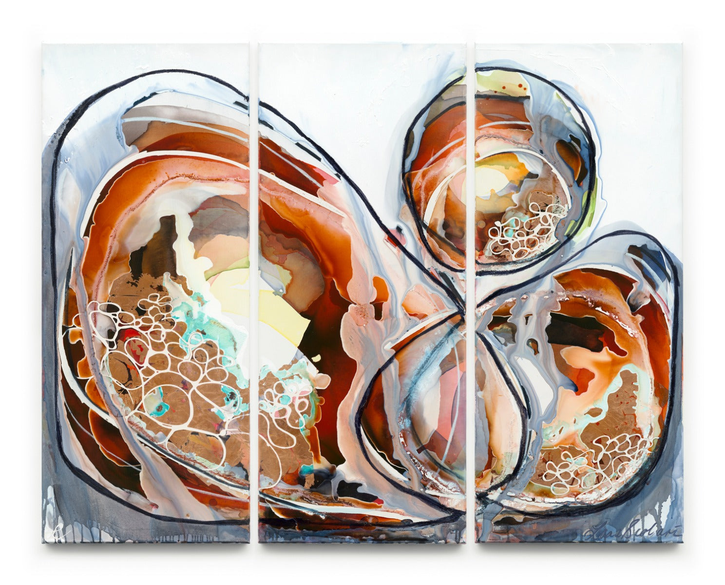 Bush Pebbles Triptych